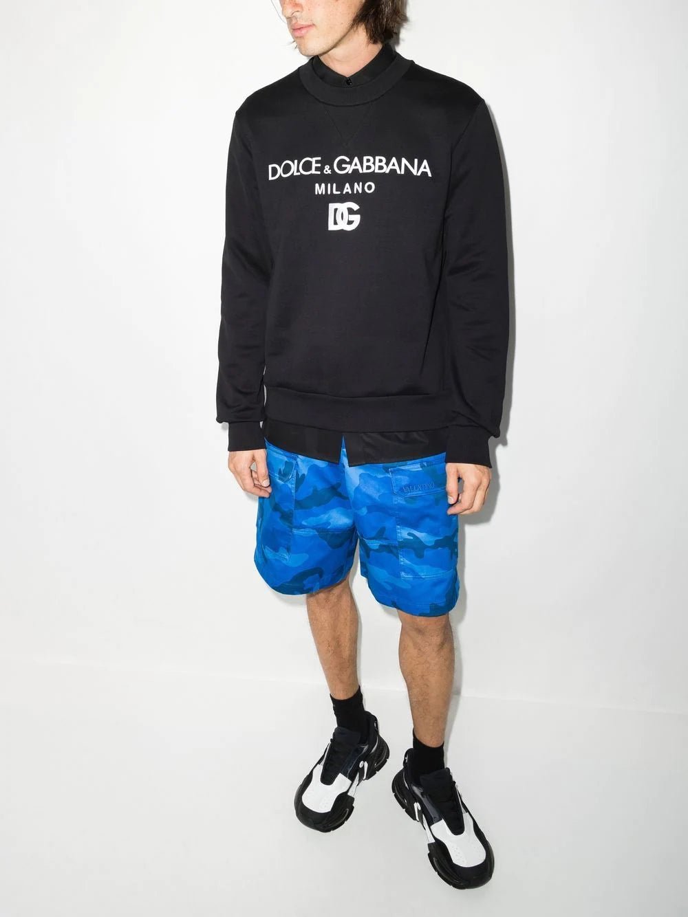 Dolce & Gabbana Sudadera De Punto Con Bordado DG Negro