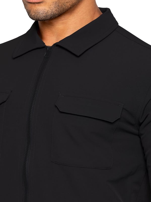 Enzo | Conjunto de chándal Cargo Shacket para hombre - Negro